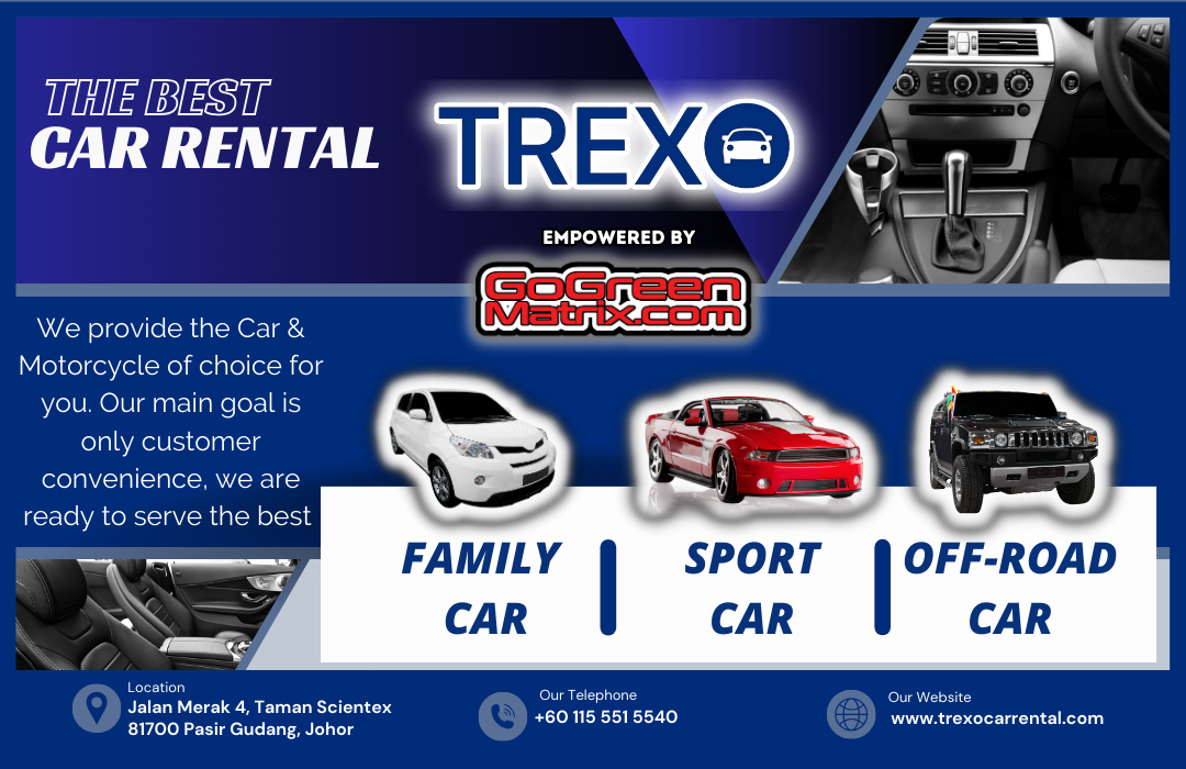 Trexo Car Rental by Go Green Matrix - trexocarrental.com